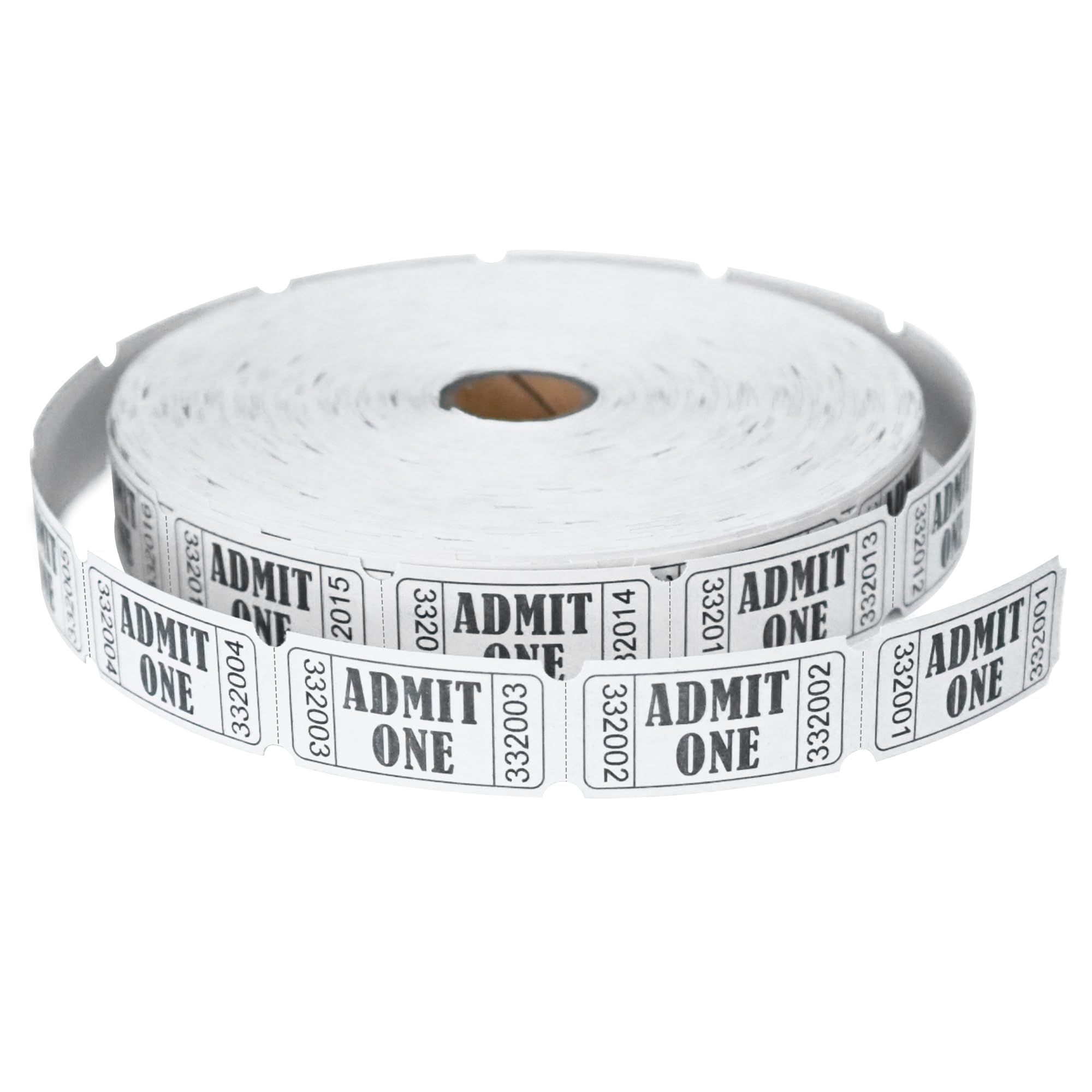 L LIKED Raffle Tickets,Single Raffle Tickets Rolls, 2000 Tickets, White,with Consecutive Numbers Ticket for Events, Carnivals, Door Prizes & Drinks