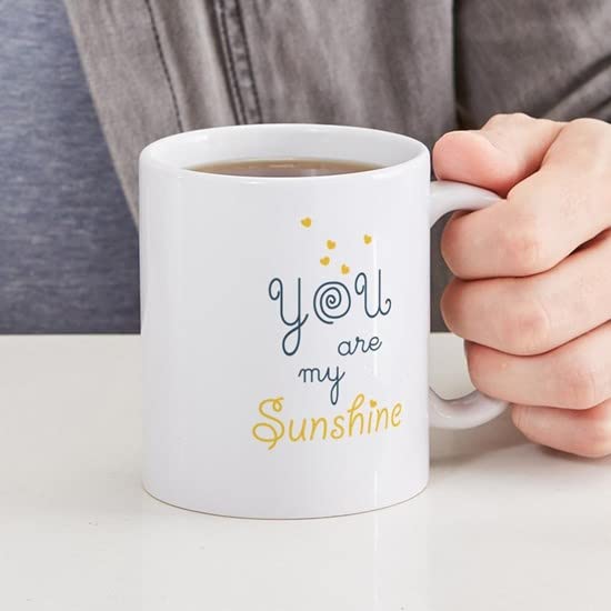 CafePress You Are My Sunshine Mugs Ceramic Coffee Mug, Tea Cup 11 oz