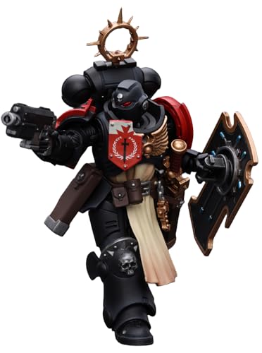 HiPlay JoyToy Warhammer 40K Collectible Figure: Primaris Space Marines Black Templars Bladeguard Veteran 1:18 Scale Action Figures JT2801 (Black Templars JT2801)
