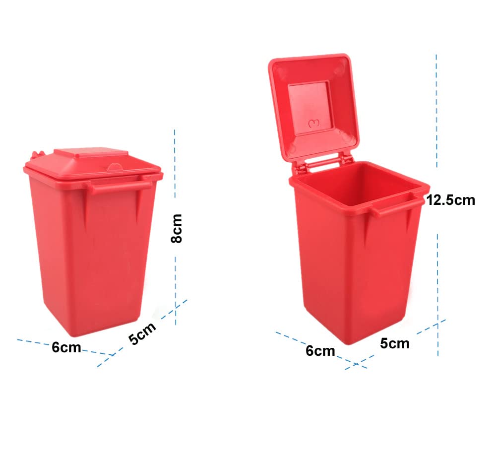 Nuanmu Automotive Garbage Can Set 3 Color Small Trash Can Garbage Truck Toy