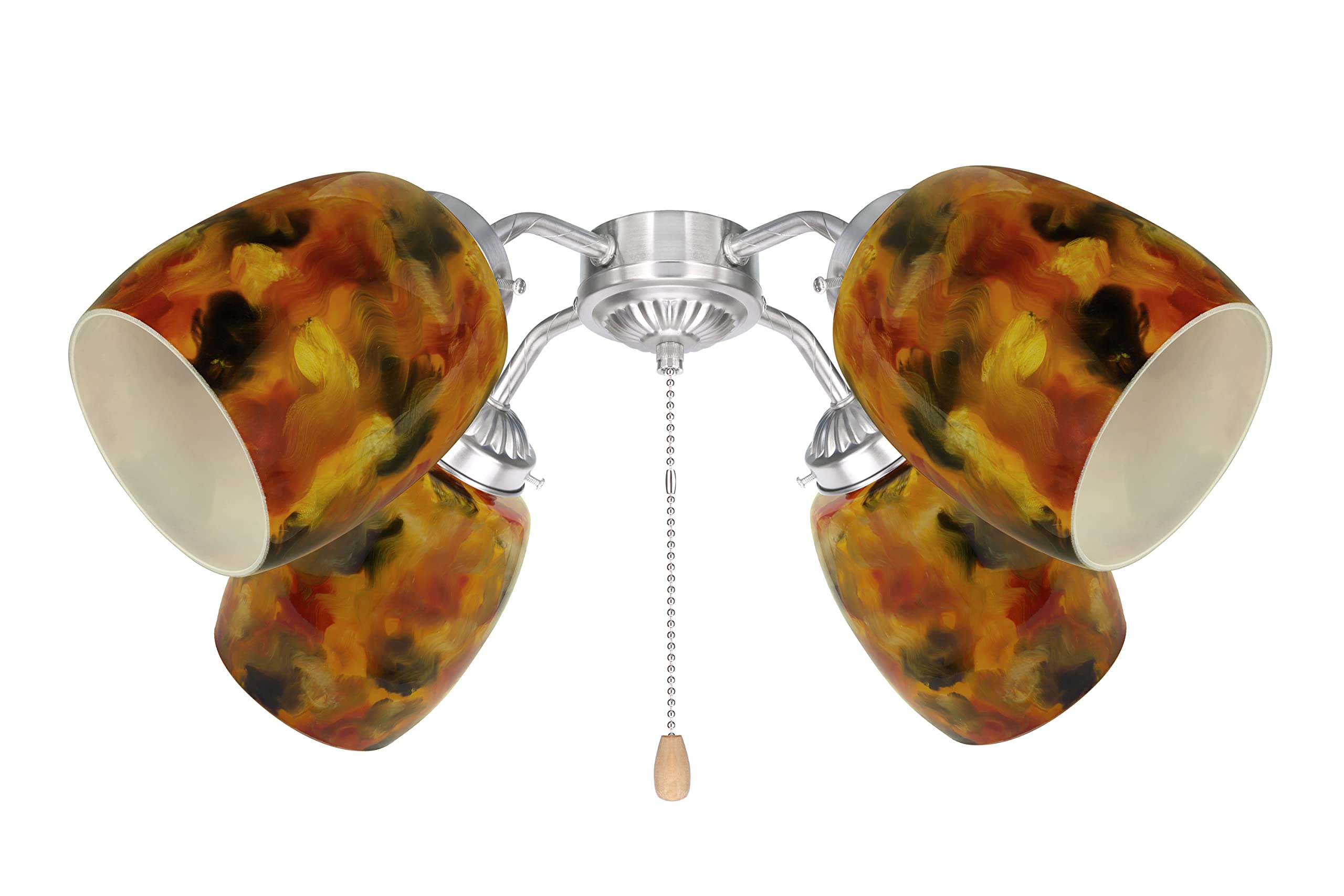 Aspen Creative 23110-1 Transitional Style Art Shade, 2-1/8" Fitter Size, 5-1/2" high x 4-5/8" Diameter, Multi