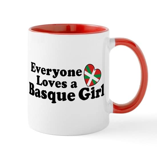 CafePress Everyone Loves A Basque Girl Mug Ceramic Coffee Mug, Tea Cup 11 oz