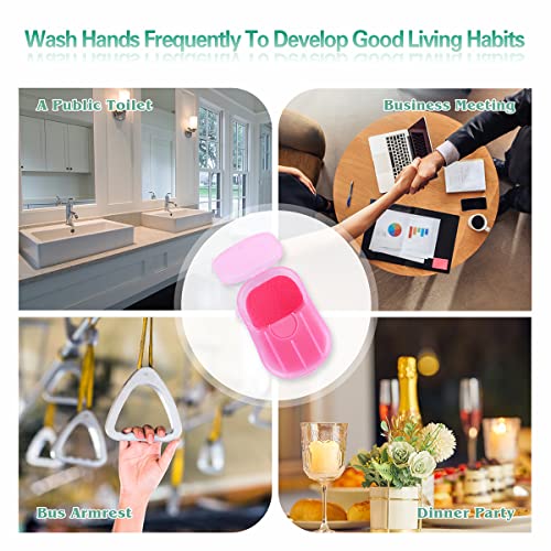 Bamsod 12 Boxes (240 sheets) Soap Paper Sheets Portable Disposable Travel Scented Bath Slice Sheet Foaming Paper Soap Confetti Slide Flakes for Travel and Outdoor …