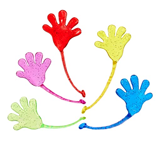Cool Chimpanzee Stretchy Sticky Hands Kids Party Favors For Kids 4-8 (100-Pack) Toy Assortment, Stocking Stuffers, Easter Egg Toys Fillers