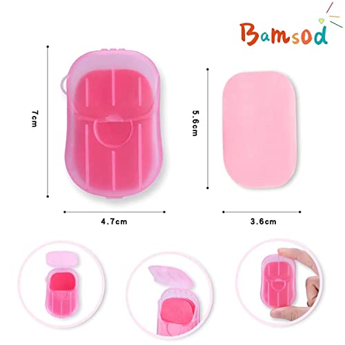 Bamsod 12 Boxes (240 sheets) Soap Paper Sheets Portable Disposable Travel Scented Bath Slice Sheet Foaming Paper Soap Confetti Slide Flakes for Travel and Outdoor …