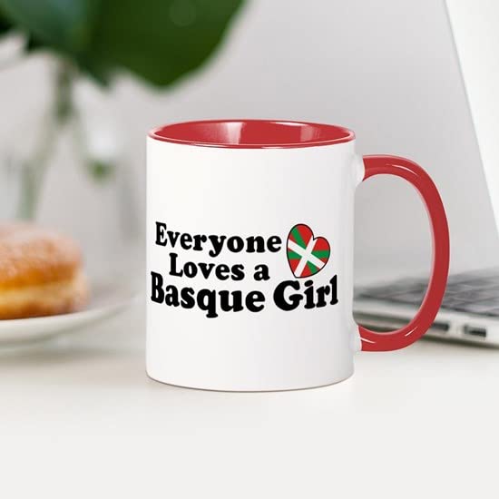 CafePress Everyone Loves A Basque Girl Mug Ceramic Coffee Mug, Tea Cup 11 oz