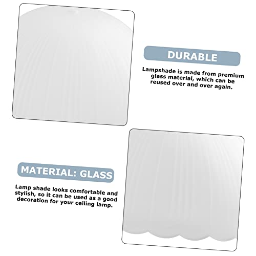 EXQUIMEUBLE 1PC glass lampshade table lamp shades bedside lamp shades clip on lamp shade small lamp shades glass light shade replacement glass light cover stand e27 white floor lamp rural