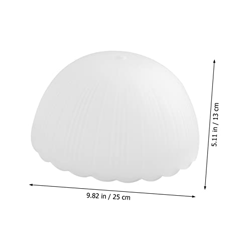 EXQUIMEUBLE 1PC glass lampshade table lamp shades bedside lamp shades clip on lamp shade small lamp shades glass light shade replacement glass light cover stand e27 white floor lamp rural