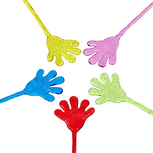Cool Chimpanzee Stretchy Sticky Hands Kids Party Favors For Kids 4-8 (100-Pack) Toy Assortment, Stocking Stuffers, Easter Egg Toys Fillers