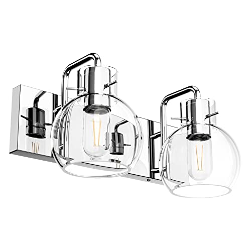 Tipace Clear Glass Globe Lamp Shades Replacement Lampshade for Light Fixture