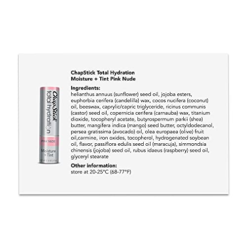 ChapStick Total Hydration Tinted Lip Balm Tubes and Lip Scrub Regimen Pack, Tinted Lip Moisturizer and Exfoliator - 0.12 Oz Lip Balm (4 Count) and 0.27 Oz Lip Scrub