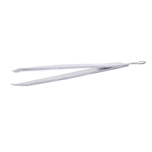 Healifty Slant Tweezers Stainless Steel Eyebrow Tweezers Multi-Functional Slant Tip Tweezer for Women Men 1pcs(Silver)