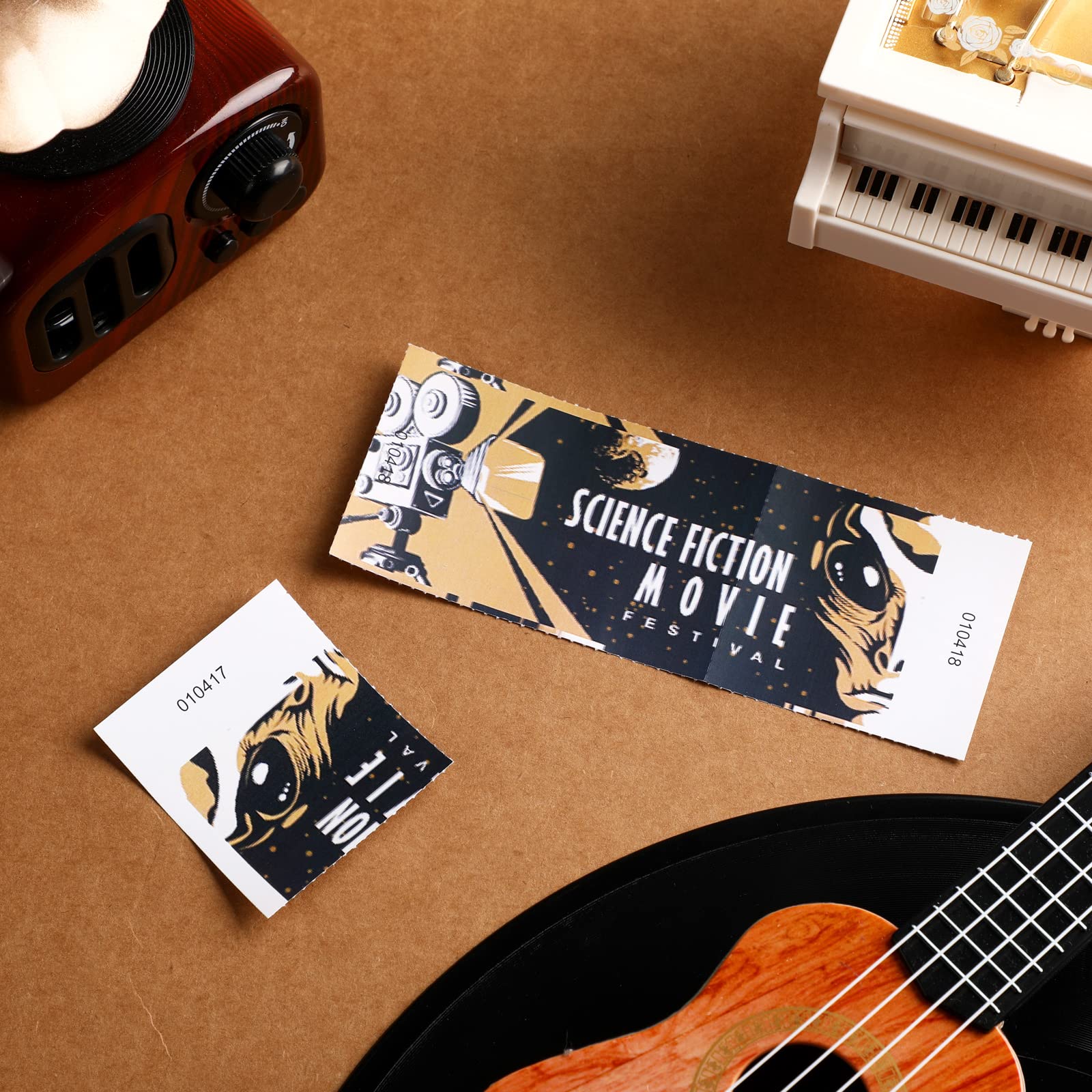 100 Sheets 8.5" x 11" 35lb Printable Event and Raffle Tickets Serialized with Ticket Numbers 800 Pcs 2.125" x 5.5" White Printable Tickets with Tear Away Stubs Easy Printing Card for Event Host