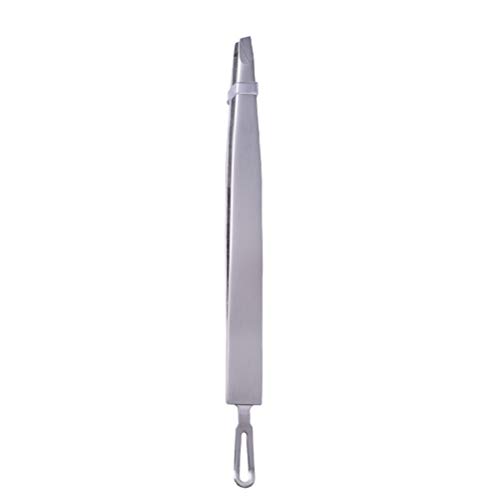 Healifty Slant Tweezers Stainless Steel Eyebrow Tweezers Multi-Functional Slant Tip Tweezer for Women Men 1pcs(Silver)