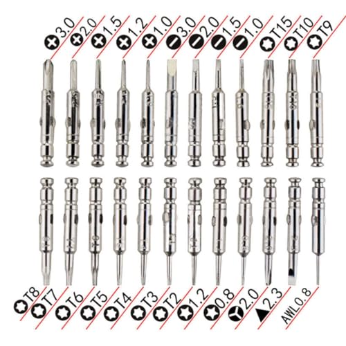 ADSRB 25 In 1 Leather Bag Set Screwdriver Glasses Watch Maintenance Mobile Phone Computer Disassembly Tool Combination