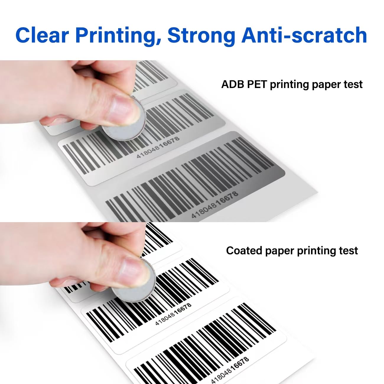 Thermal Transfer Ribbon - Premium Resin-Enhanced Wax - 4.33" x 984" (110mmx300mm) 1 Inch core Ink Outside Compatible for Zebra Datamax Sato TT Printers (1 Roll)