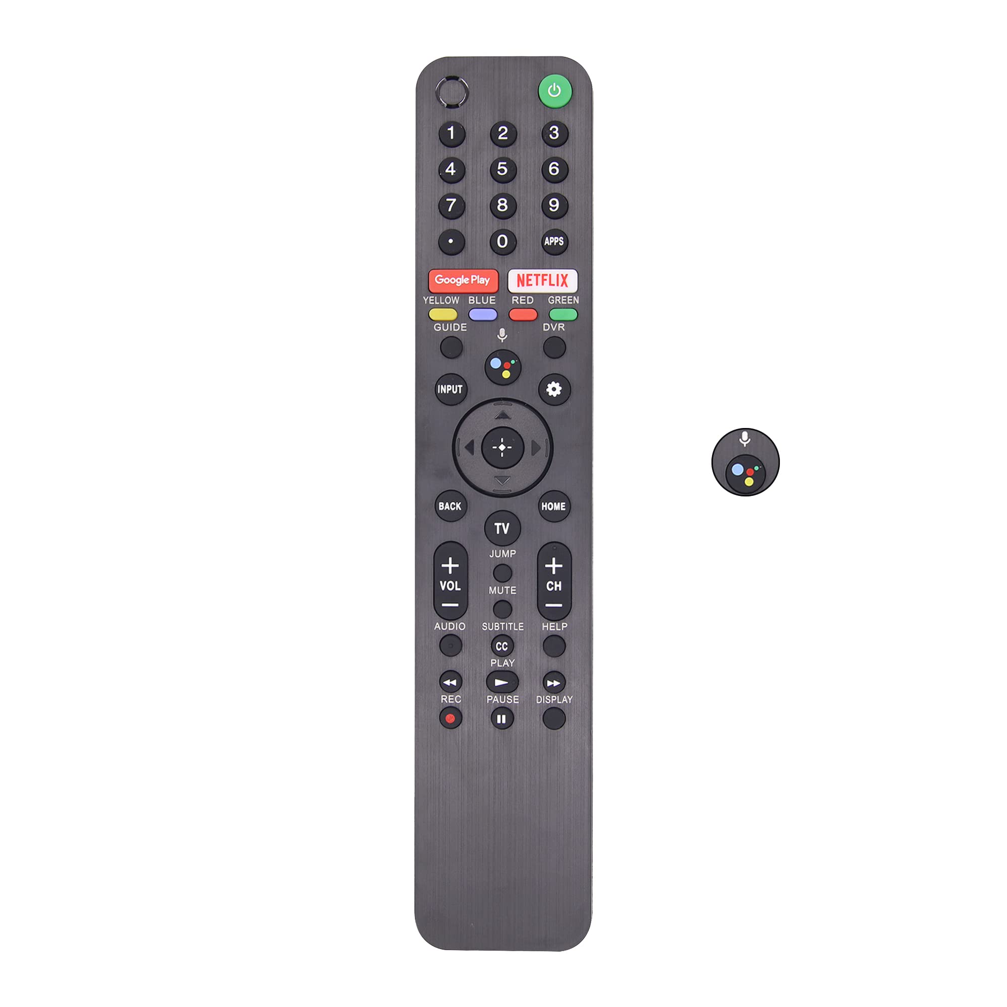 MYHGRC RMF-TX500U Voice Remote Control fit for Sony Smart TV Replacement Sony Voice Remote for All Sony Bravia LED OLED LCD 4K UHD HDTV HDR TV, with Google Play Netflix Button …