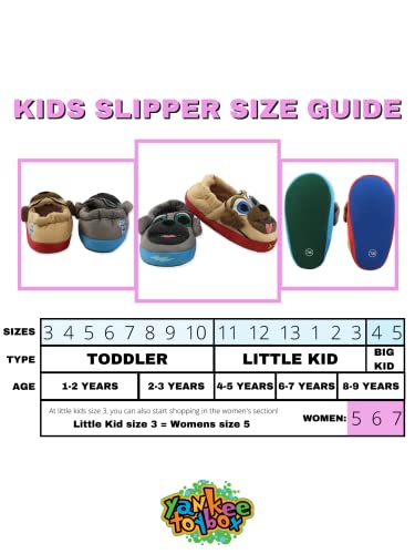 Disney Puppy Dog Pals Bingo Rolly Toddler Plush Aline Slippers with 3D Face (Gray/Tan, 7-8 M US Toddler)