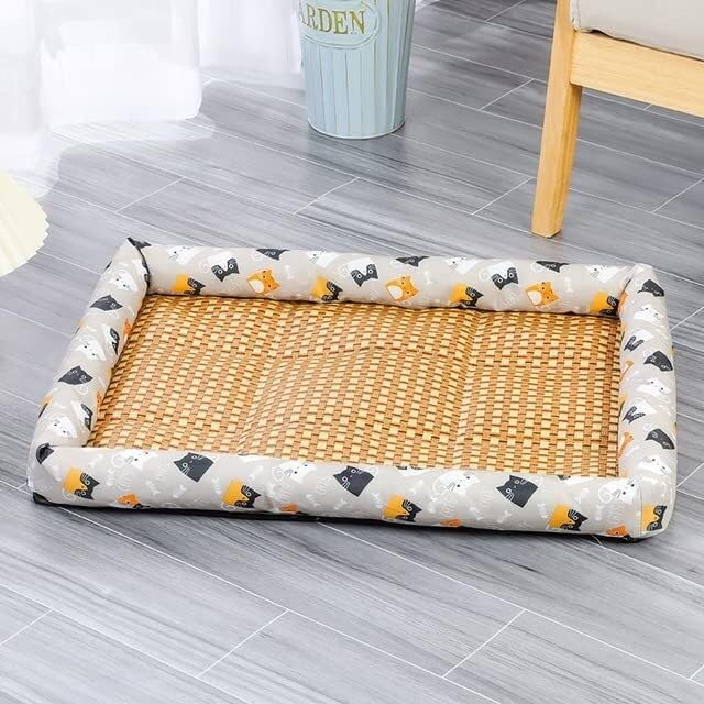 Lobster Clasp,Jewellery Clasps, Pet Dog Cat Ice Bed Cooling Summer Pad Mat Breathable Sofa Dog Cat Sleeping Bed for Small Medium Large Dogs Cat Mats S 2XL (Color : Grey Cat, Size : 70x55cm(for17.5kg