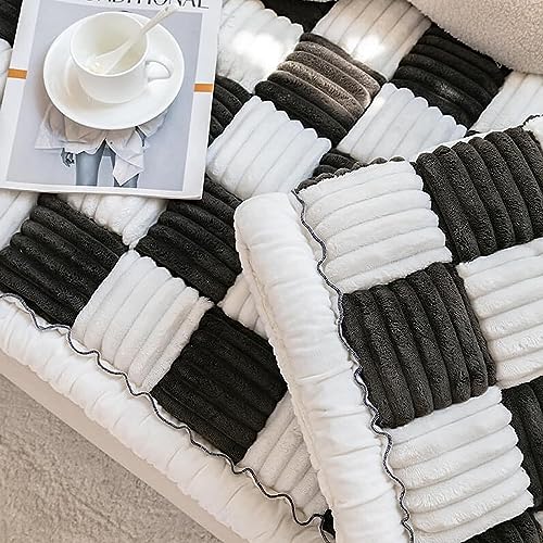 Funny Cream Large Plaid Square Pet Mat Bed Sofa Cover, Funny Fuzzy Plaid Square Pet Mat Bed, Large Dog Blanket, Waterproof Blanket Dog Bed Cover Pet Blanket