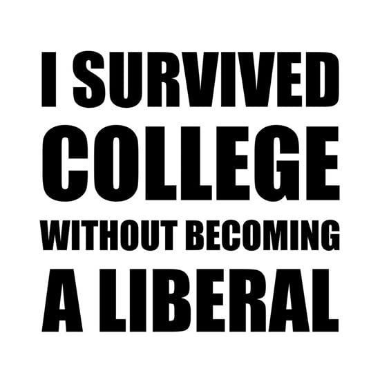 CafePress Survived College Without Becoming Liberal Mugs Ceramic Coffee Mug, Tea Cup 11 oz