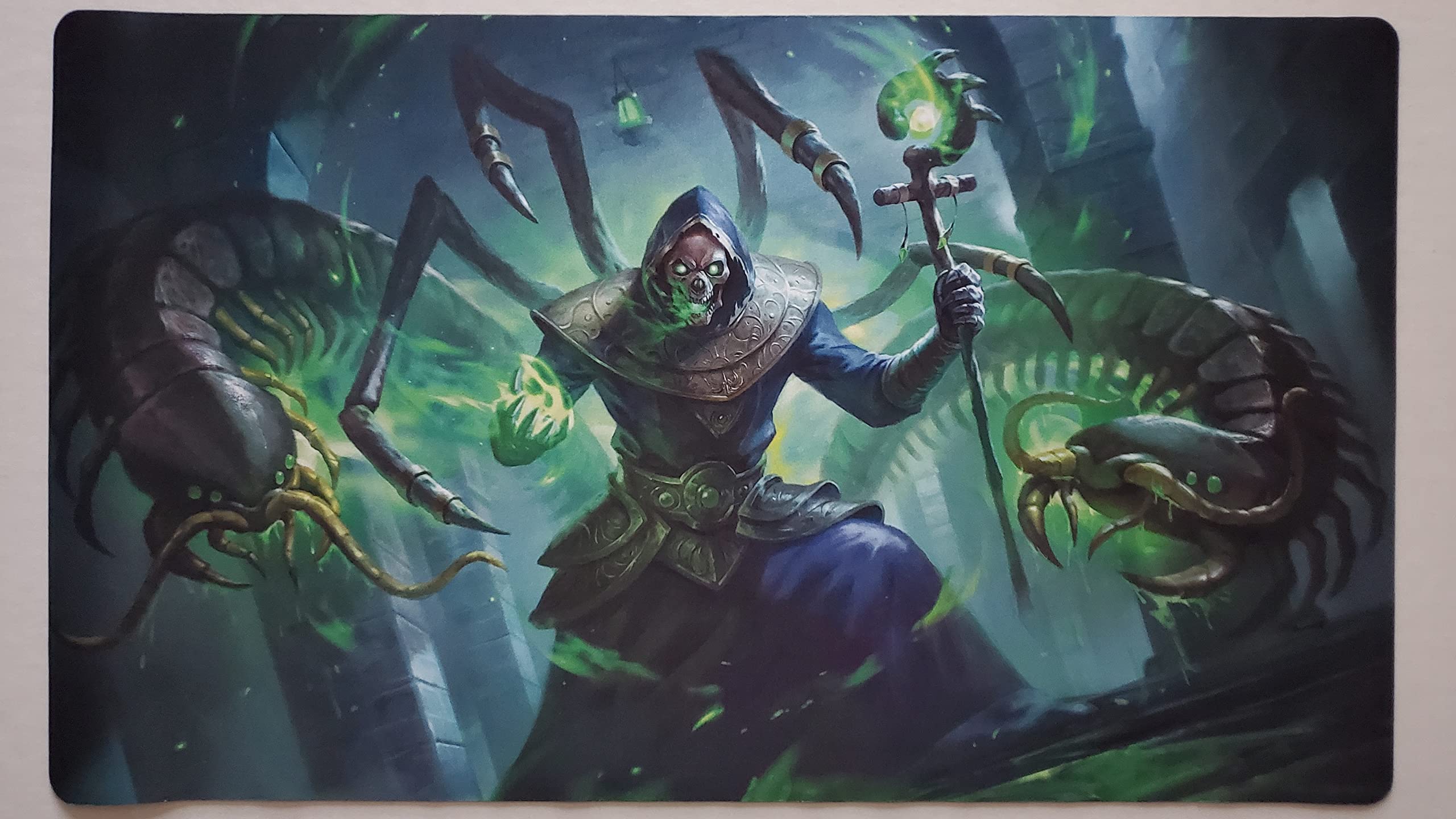 Fantasy North - Venomskull - Summon: Plague Crawlers - TCG Trading Card Game Playmat and Mouse Pad - 24 x 14 inches - Perfect for Magic MTG Commander Pokemon Yugioh and Other Card Games