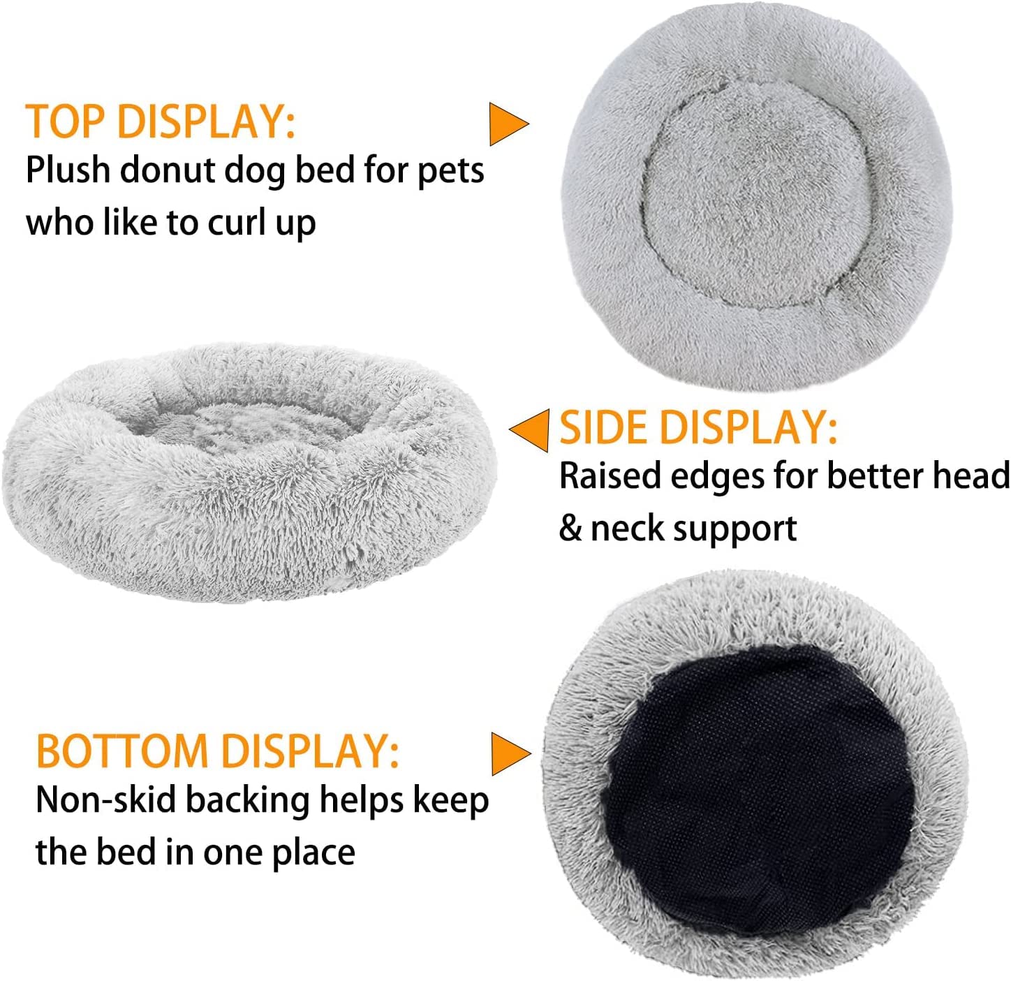 Generic Small Dog Bed, Faux Fur and Polyester, 28"x28", Machine Washable
