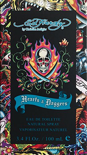 Men's Cologne Fragrance Spray by Ed Hardy, Hearts & Daggers, Eau De Toilette, 3.4 Fl Oz