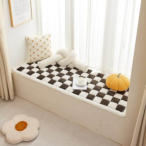 Funnyfuzzy Cream-Coloured Large Plaid Square Pet Mat Bed Couch Cover, Funny Fuzzy Couch Cover, Dog Blankets For Large Dogs, Waterproof Blanket Dog Bed Cover Pet Blanket, For Most Cats Dogs,Pets ( Colo