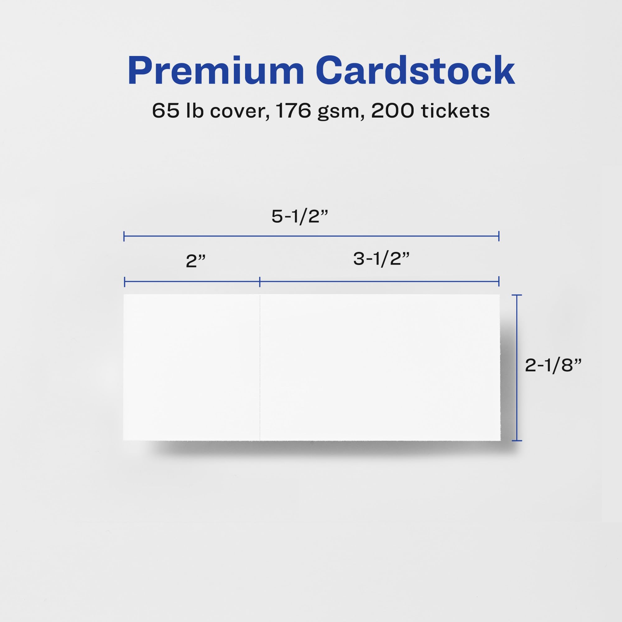Avery Printable Tickets, 2-1/8" x 5-1/2", Laser/Inkjet, 200 Tickets, Great for Raffle Tickets (16431)