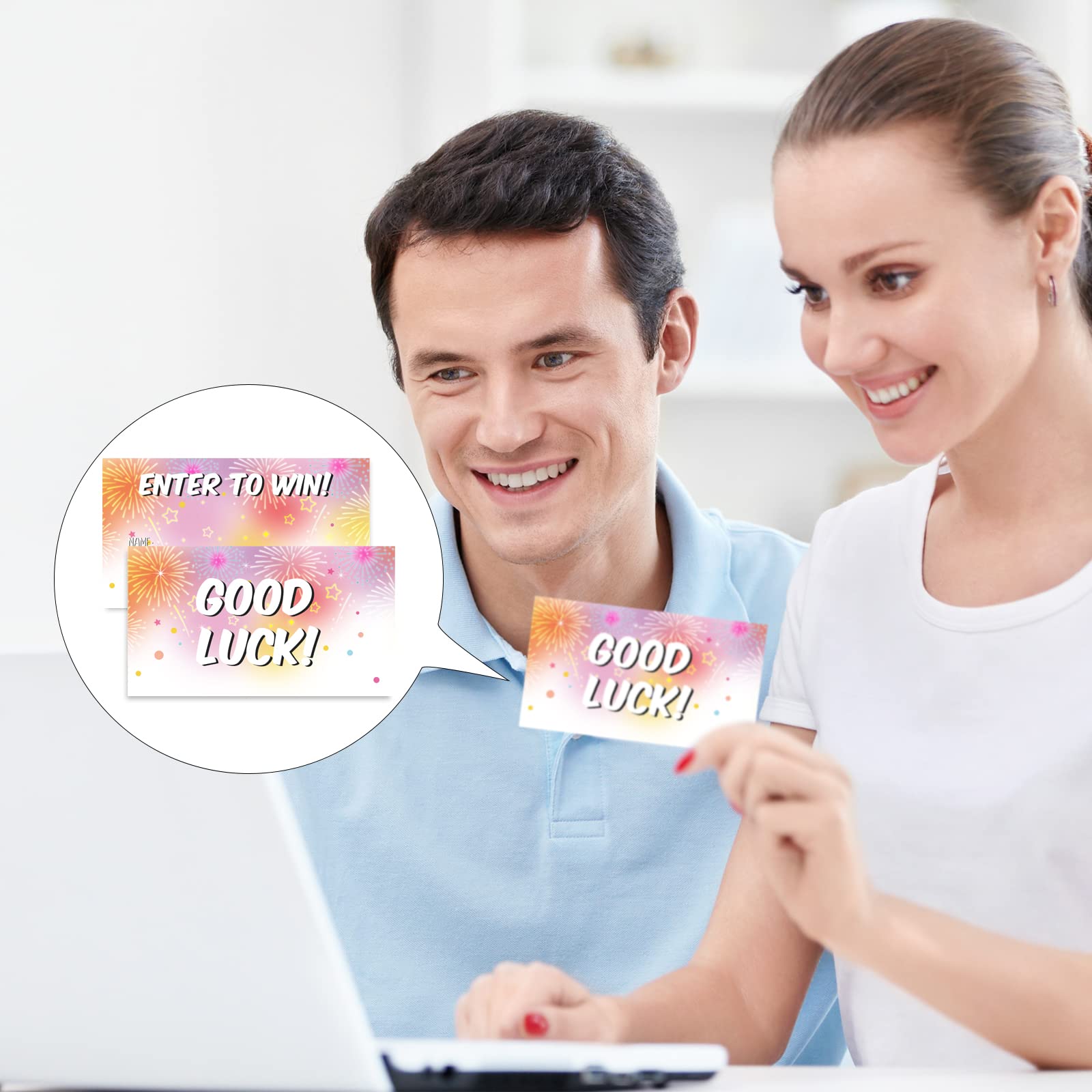 1200 Pcs Colorful Enter to Win Raffle Tickets Cards 3.5 x 2 Inch Entry Form Ticket Cards for Contest, Auction, Raffles, Ballot Box with Space for Name, Email Address Phone Number Fields (1200)