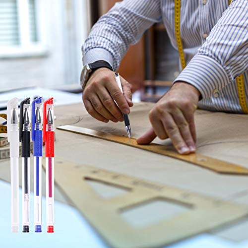 4 Pieces Heat Erase Pens with 40 Heat Erasable Fabric Refills Marking for Sewing, Quilting and Dressmaking(4 Colors)