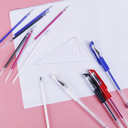 4 Pieces Heat Erase Pens with 40 Heat Erasable Fabric Refills Marking for Sewing, Quilting and Dressmaking(4 Colors)