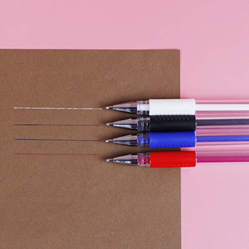 4 Pieces Heat Erase Pens with 40 Heat Erasable Fabric Refills Marking for Sewing, Quilting and Dressmaking(4 Colors)
