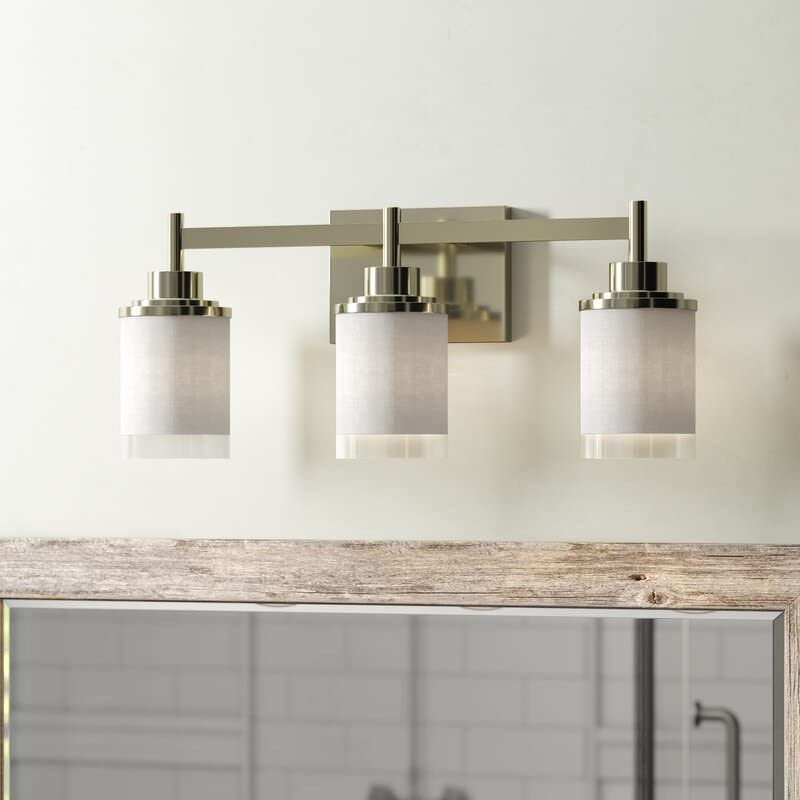 Eidonta 4 Pack White Linen Frosted Glass Lamp Shade Covers, 5.9in Height, 3.9in Diameter, 1.65in Fitter, Cylinder Light Fixture Lampshade, Glass Shade Replacement Globe for Chandelier Wall Sconce