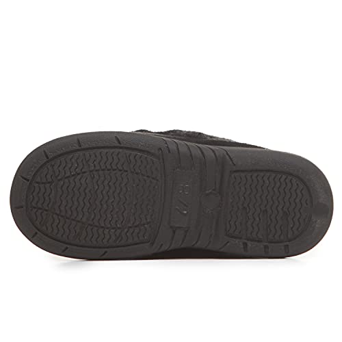 Lucky Brand Boy's Micro-Suede Moccasin Loafer Slippers with Plaid Lining