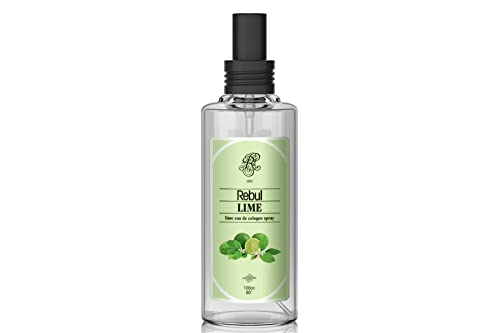 Rebul Lime Eau De Cologne Sicilian Lime Fresh Citrus and Bergamot Sophisticated Sandalwood and Amber Cologne Spray (3.4 Fl Oz)