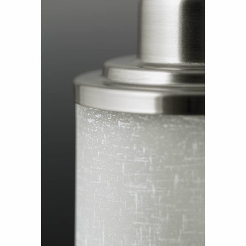 Eidonta 4 Pack White Linen Frosted Glass Lamp Shade Covers, 5.9in Height, 3.9in Diameter, 1.65in Fitter, Cylinder Light Fixture Lampshade, Glass Shade Replacement Globe for Chandelier Wall Sconce