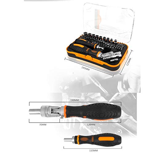 YÁSEZ Ratchet Screwdriver Set Magnetic Bits Precision Socket Screwdriver Bit Set Adjustable Ratchet Handle 61 in 1 Hand Tools