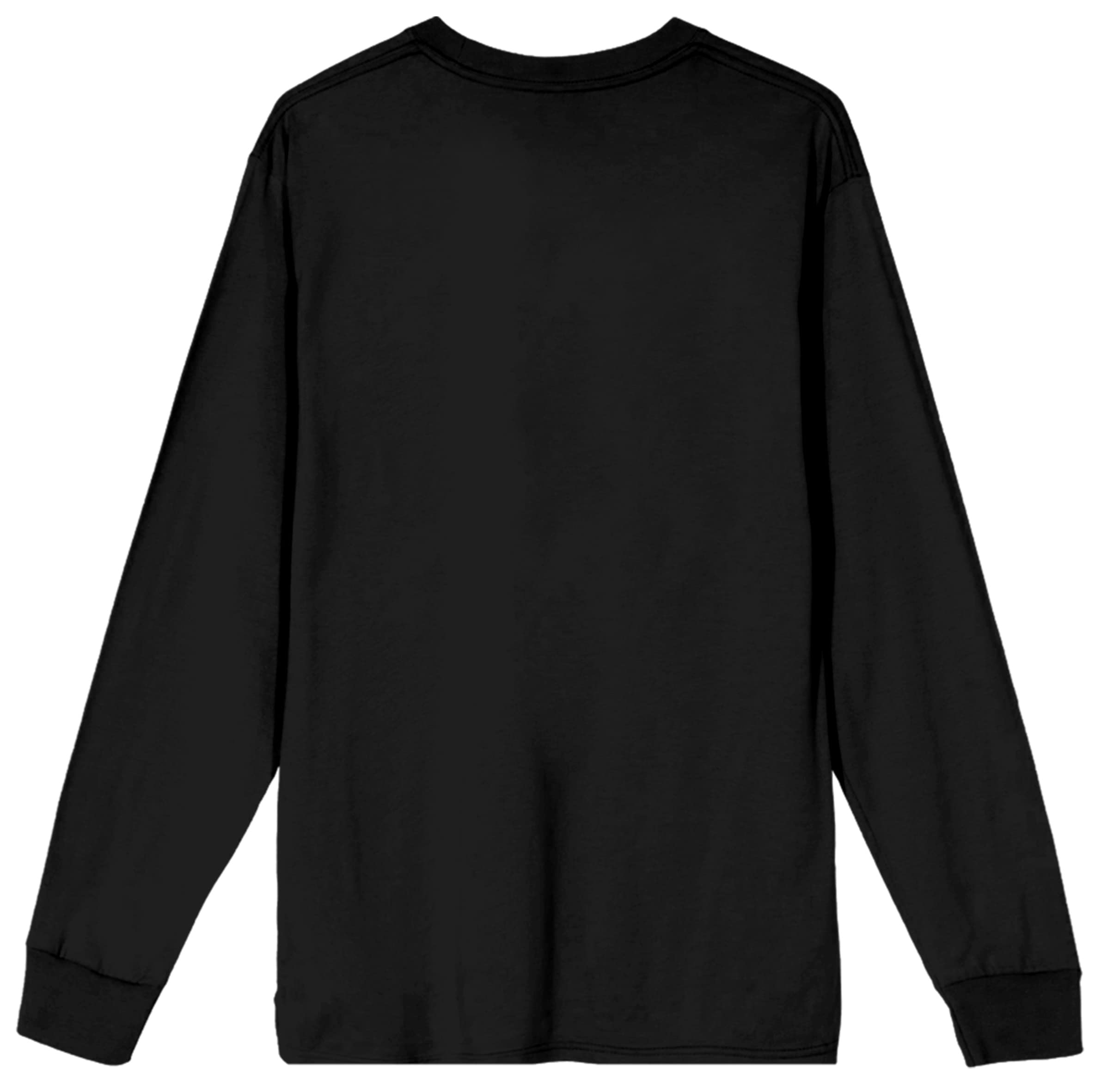 Five Nights at Freddy's Poster Face Close Up Crew Neck Long Sleeve Black Adult Tee-Small