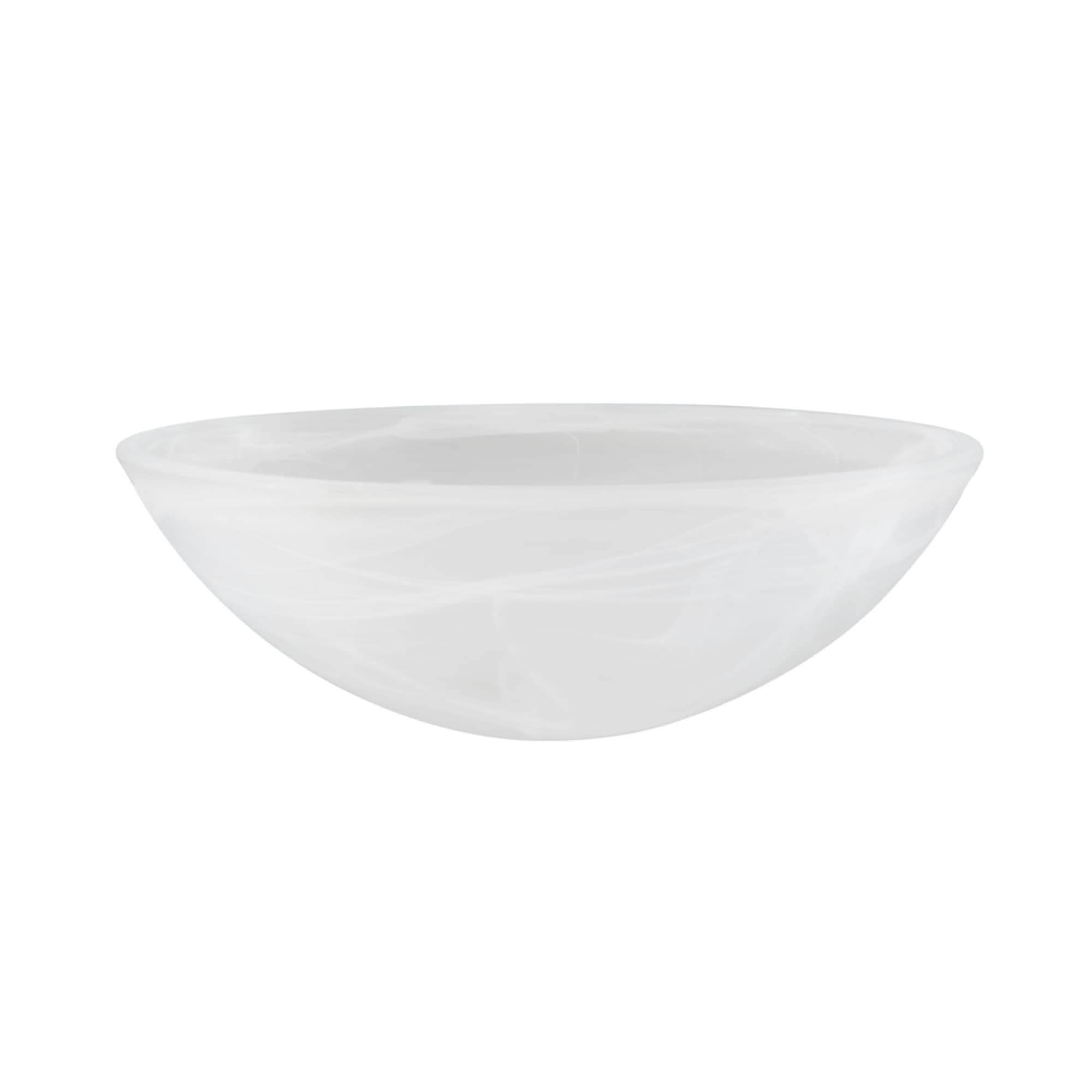 Fixture Glass Shade.alabaster Finish.3-1/2" Height X 9-7/8" Diameter White Modern Contemporary