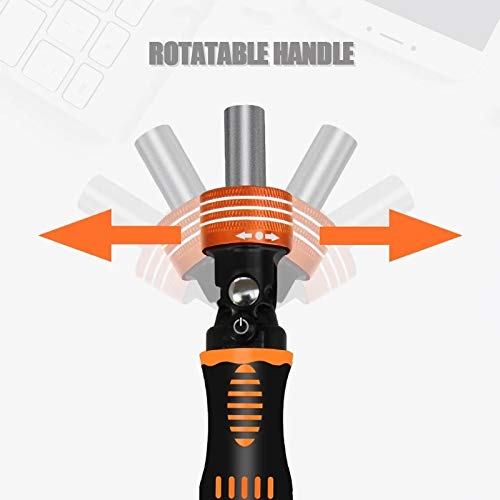 YÁSEZ Ratchet Screwdriver Set Magnetic Bits Precision Socket Screwdriver Bit Set Adjustable Ratchet Handle 61 in 1 Hand Tools