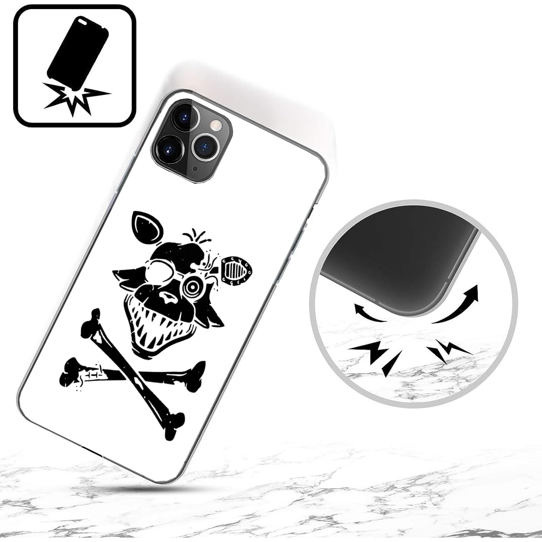 EXQST Phone case FNAF Bumper Foxy Compatible with iPhone 14 Slim Bumper Clear Shockproof Transparent Protective 5G Transparent
