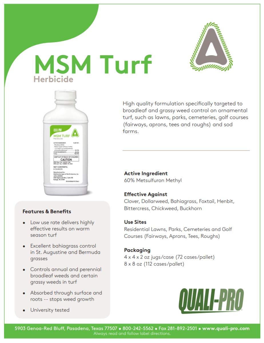Control Solutions Quali-pro Msm Turf Herbicide 2 Oz