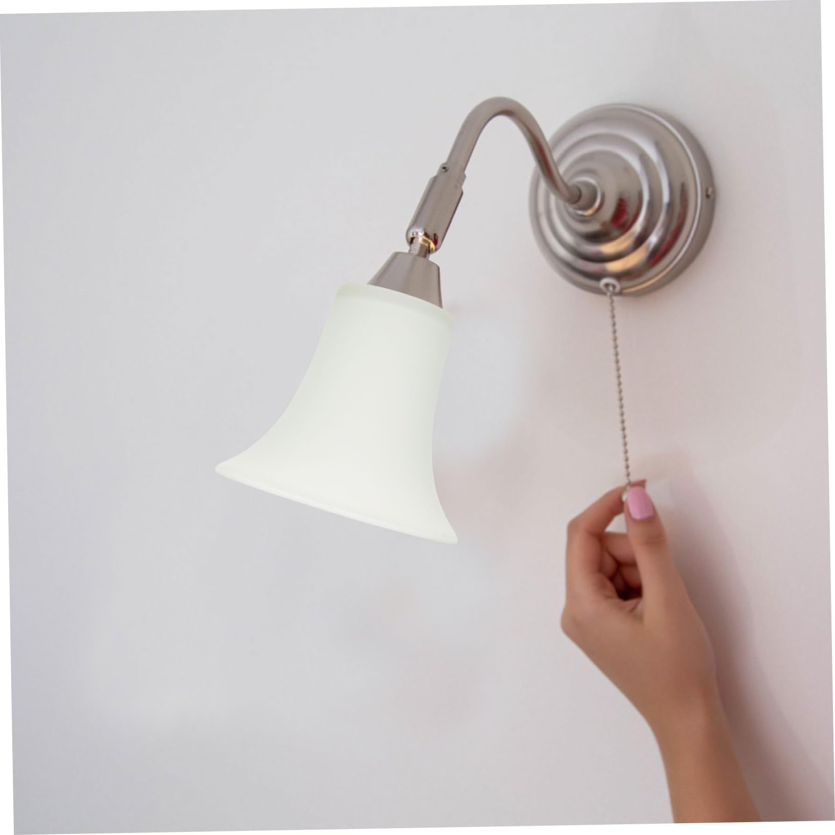 DOITOOL Chic Lampshade Glass Light Cover Easy Assembly for Bedroom Living Room Ceiling Lamp