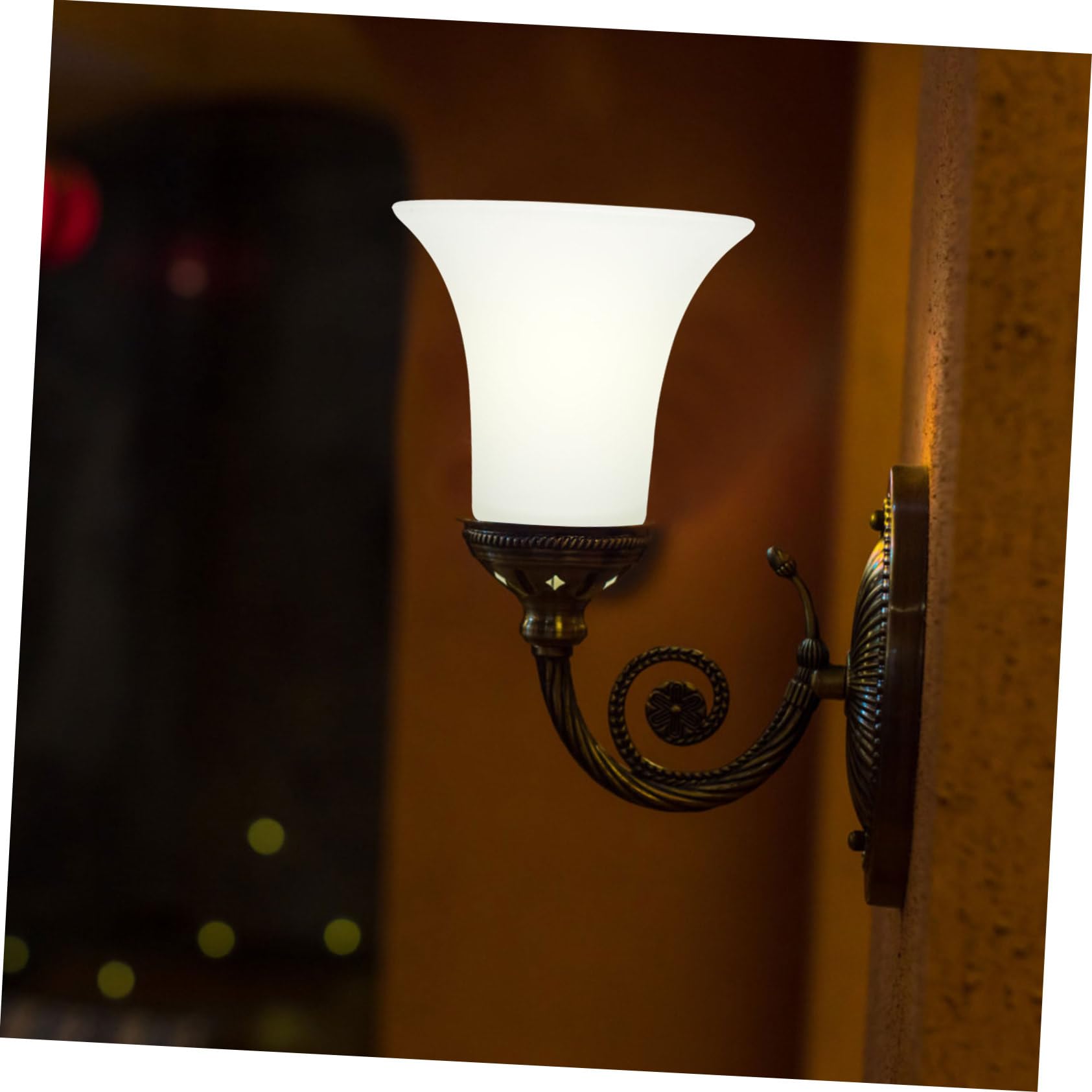 DOITOOL Chic Lampshade Glass Light Cover Easy Assembly for Bedroom Living Room Ceiling Lamp