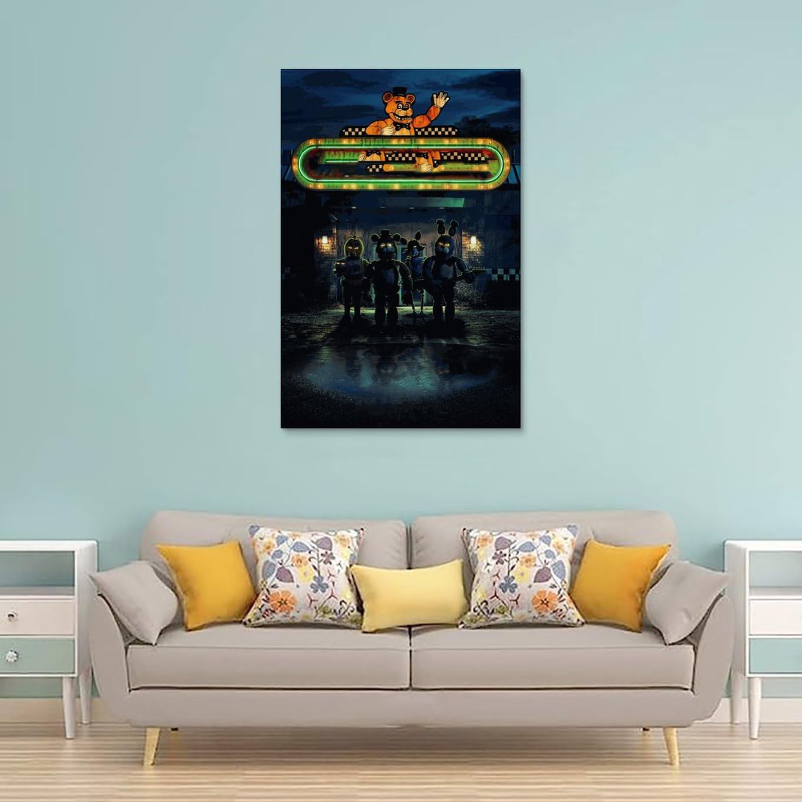 FNAF Movie Poster Canvas Wall Art Poster Wall Art Prints for Teens Room Decor 12x18inch(30x45cm)