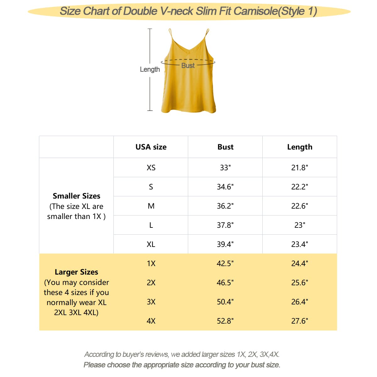 Wantschun Women's Silk Satin Camisole Cami Plain Strappy Vest Top T-Shirt Blouse Tank Shirt V-Neck Spaghetti Strap US Size L ; Champagne