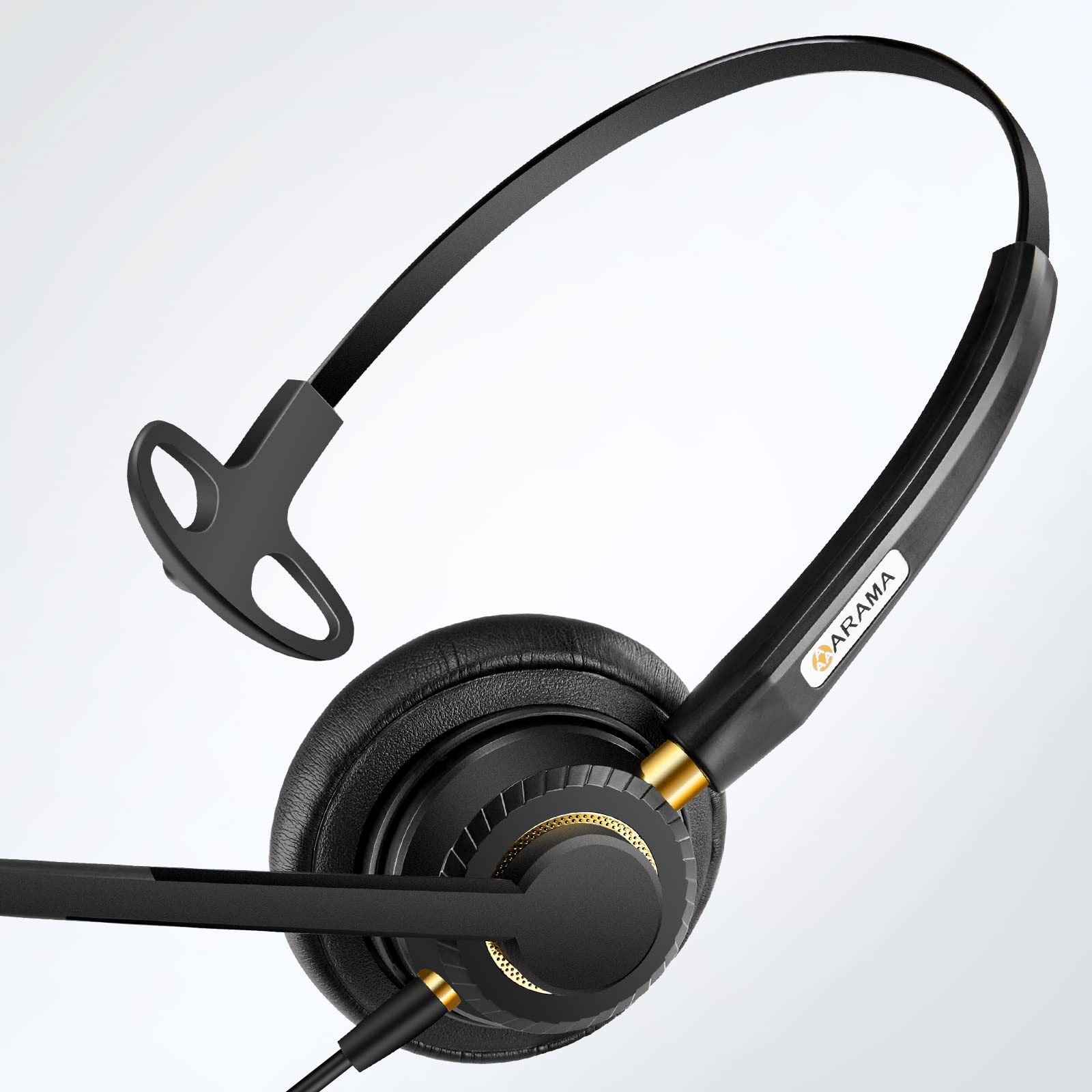 Arama Phone Headset with Noise Canceling Microphone Mute Switch RJ9 Telephone Headset Compatible with 6941 7841 7861 7941 7942 7945 7960 7961 7962 7965 8811 Office Landline Phones (A800C)