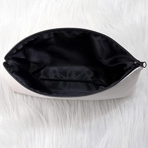 JNIAP Runner Make up Bag Never Stop Running Lover Cosmetic Pouch Zipper Canvas Bag Track Marathon Runner Gifts for Women (Running Bag)